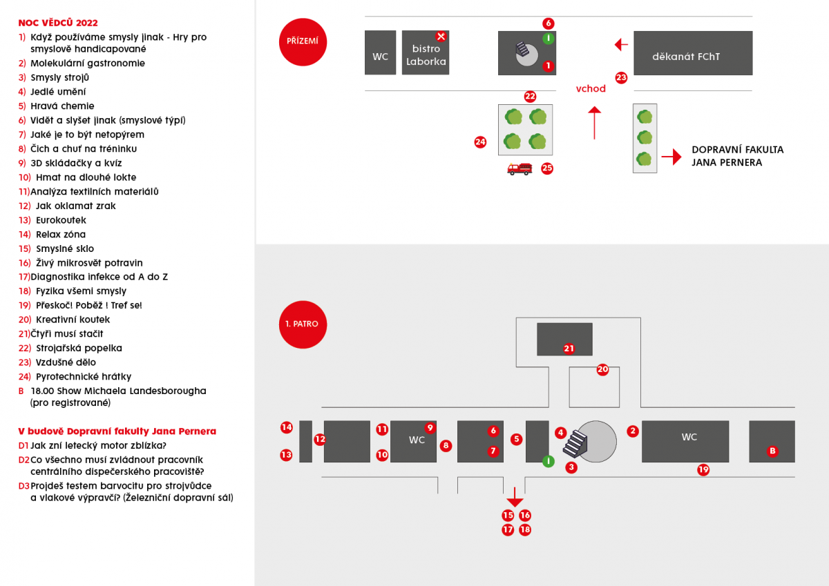 Mapa Noci vědců Univerzity Pardubice | Univerzita Pardubice