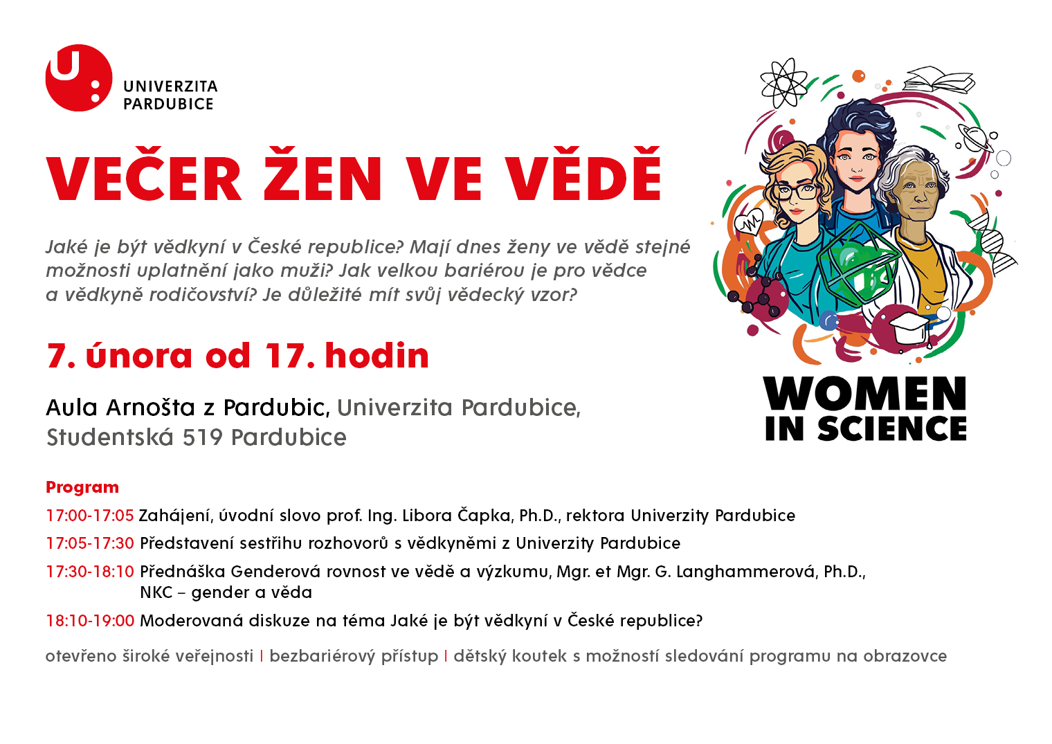 Večer žen ve vědě na UPCE již zítra | Univerzita Pardubice