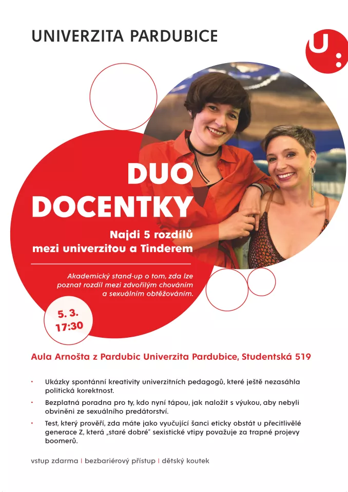 Na UPCE vystoupí Duo docentky_JIŽ DNES | Univerzita Pardubice