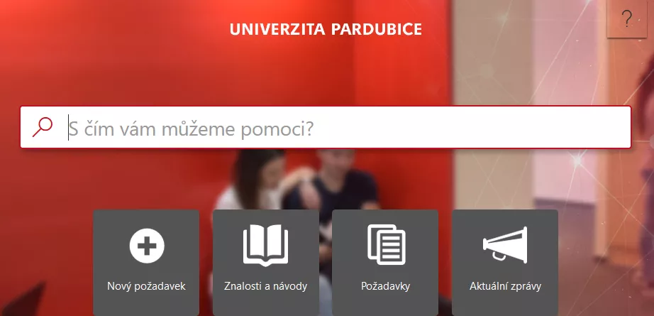 ServiceDesk pro studenty UPCE | Univerzita Pardubice